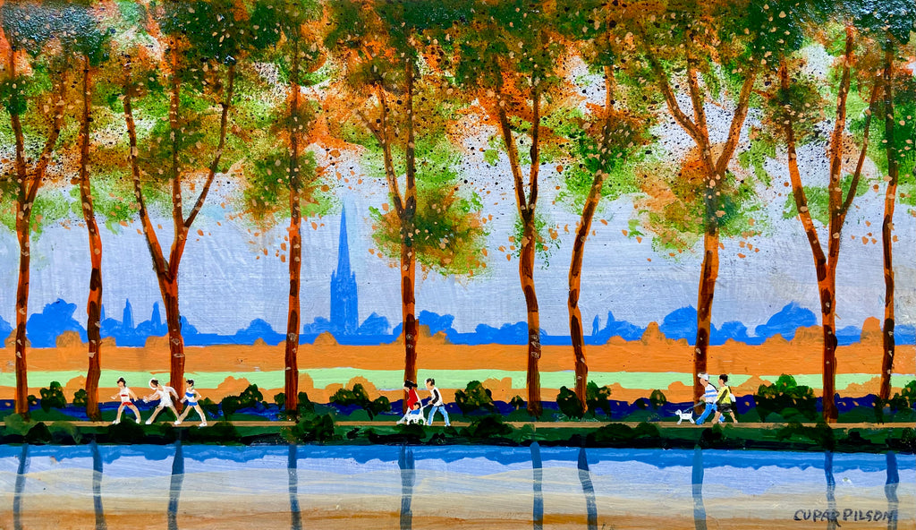 Autumn Evening at Hillsborough Lake. by Cupar Pilson – Irish Art Plus