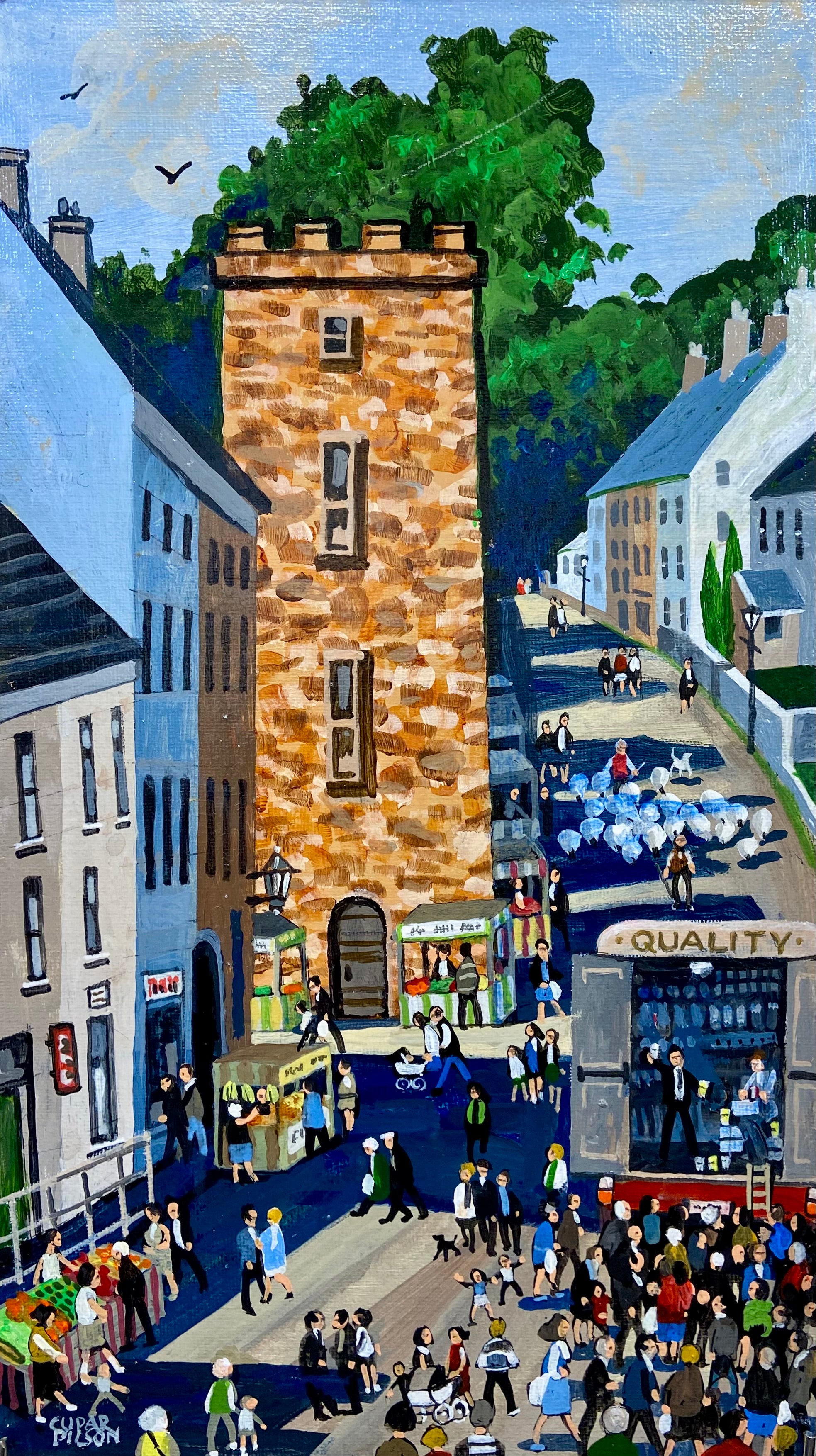 Fair Day in Cushendall, Co Antrim by Cupar Pilson – Irish Art Plus