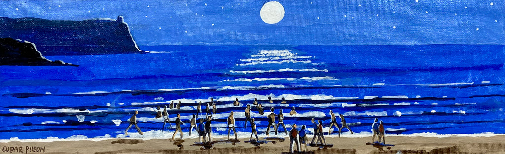 Swimming by Moonlight, Castlerock. by Cupar Pilson – Irish Art Plus