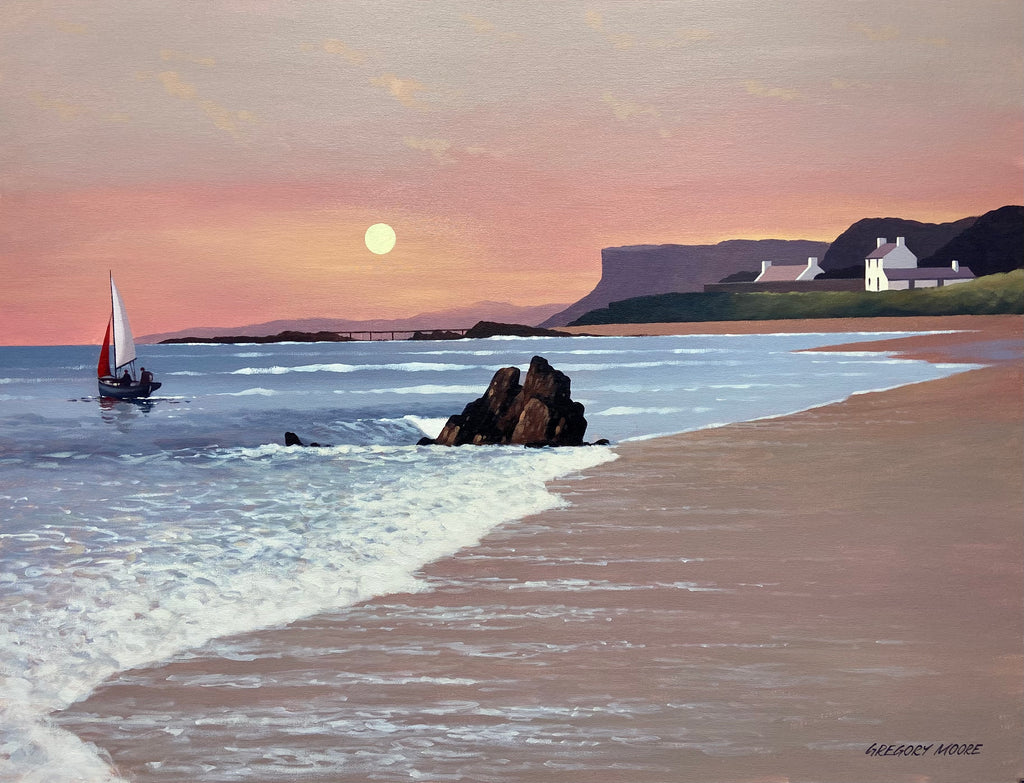 Sailing by Sunrise, Ballycastle, Co.Antrim by Gregory Moore – Irish Art ...