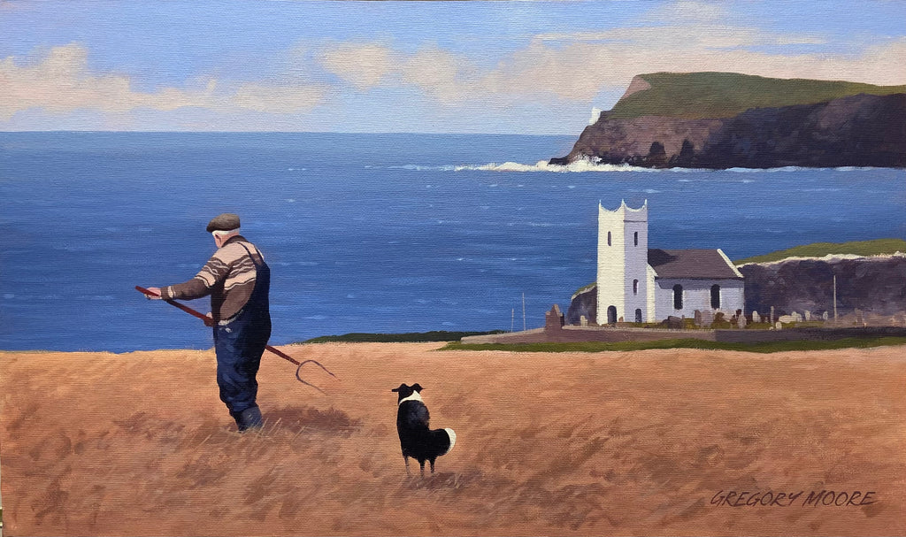 Tossing Hay, Near Ballintoy, Co.Antrim by Gregory Moore – Irish Art Plus