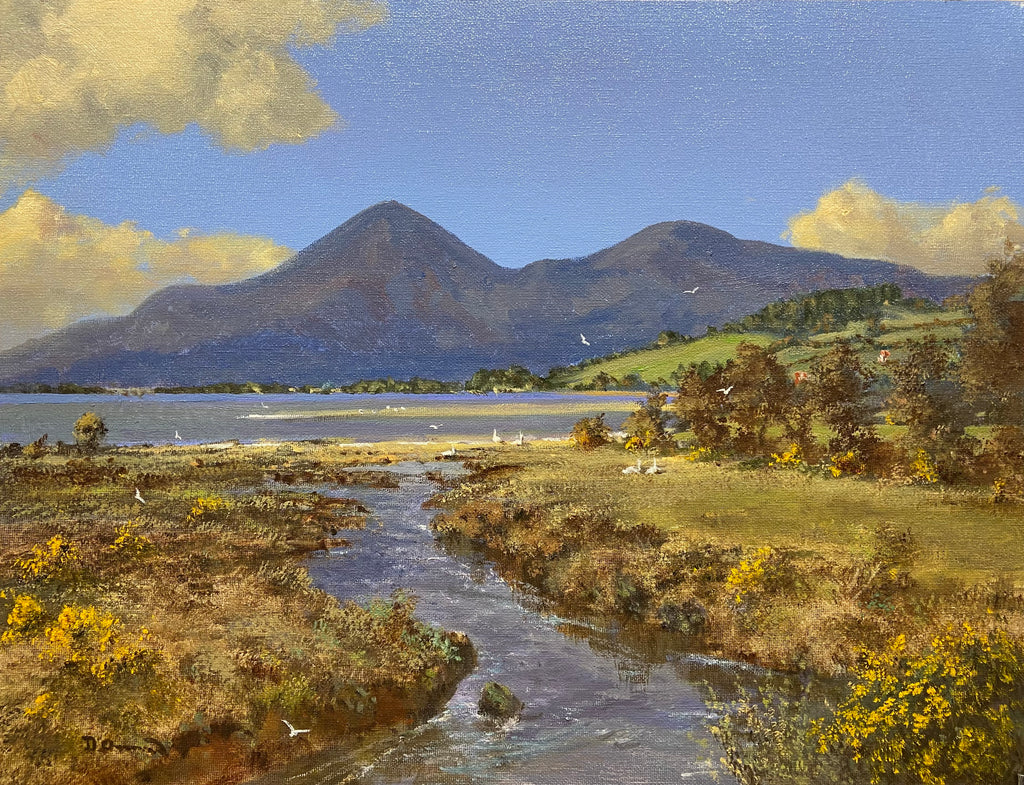 Mournes Across Dundrum Bay, Co.Down by David Overend – Irish Art Plus