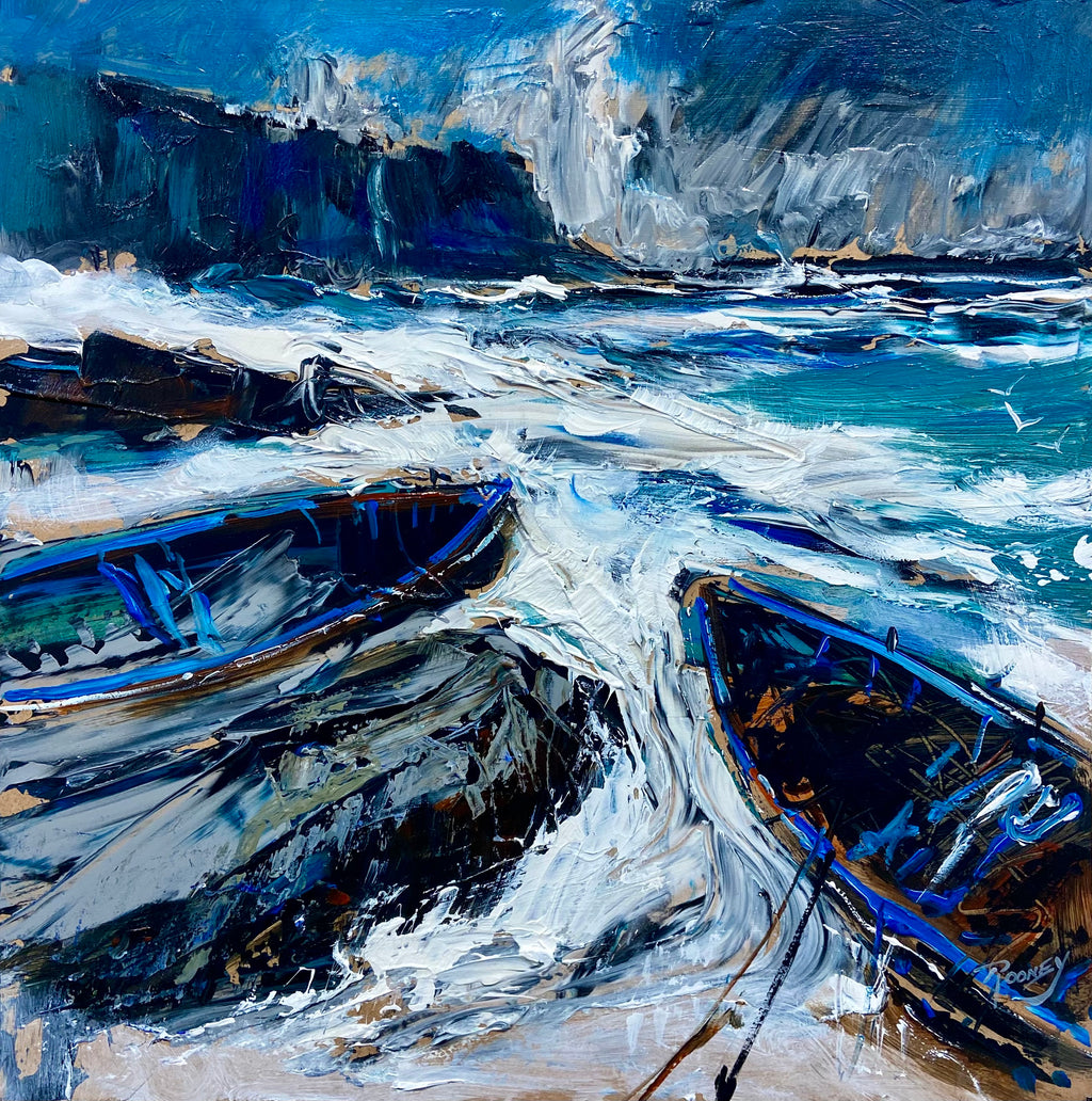 Free As The Sea (Co.Sligo Curraghs) by J P Rooney – Irish Art Plus