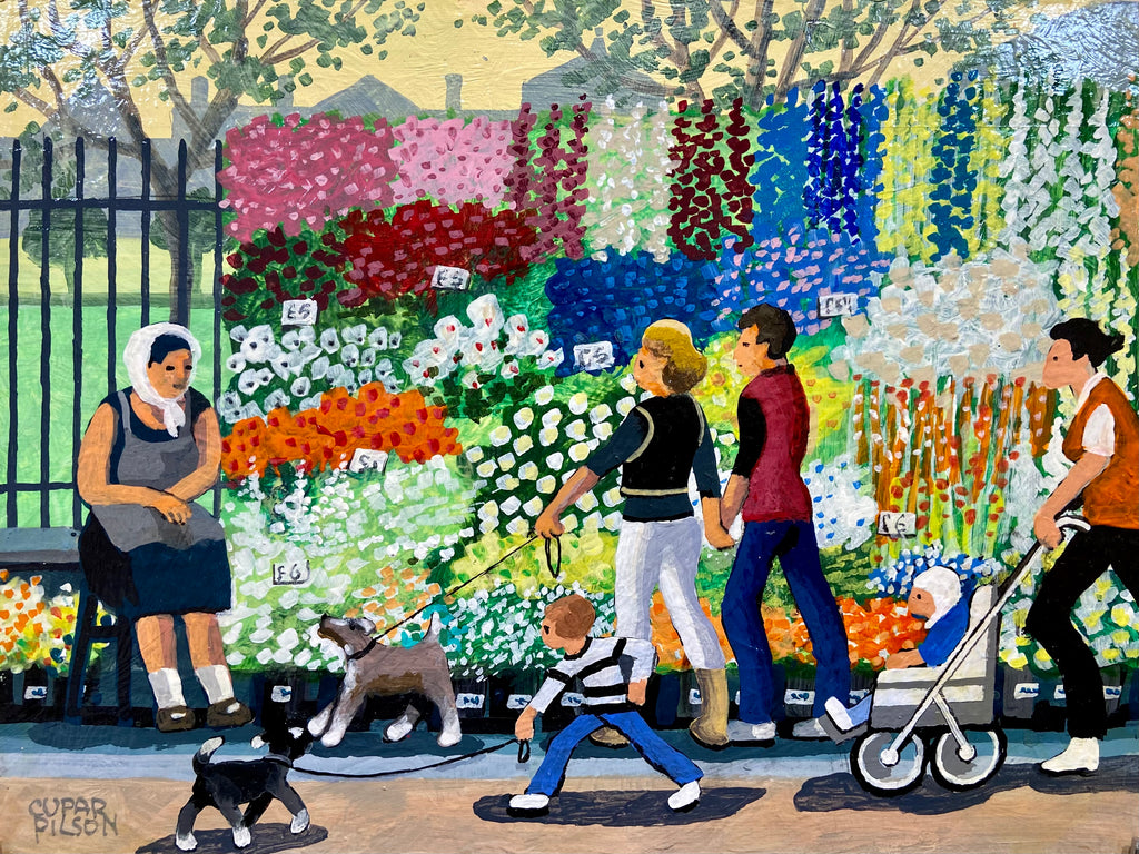 Flower Seller, City Hall, Belfast. by Cupar Pilson – Irish Art Plus