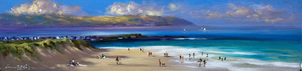 Summers Day on North Antrim Beach by William Cunningham – Irish Art Plus